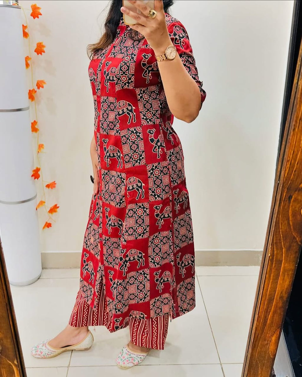 Pure Cotton New Printed Camel Red Cot Set – Label Danilo